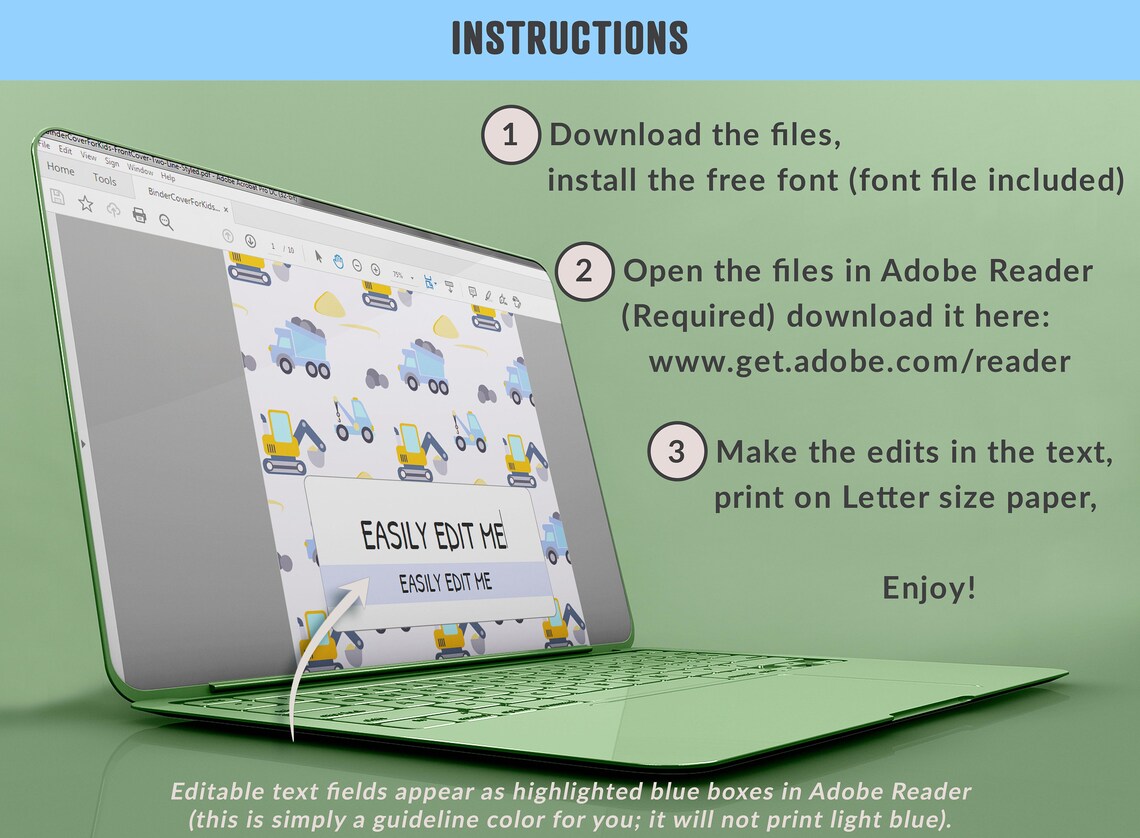 Binder Cover for Kids 10 Coversspines Binder Cover - Etsy