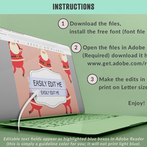 Santa Claus Christmas Winter Binder Cover, 10 Printable/editable Binder ...