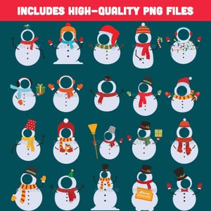Printable Snowman Body Templates for Kids, 20 Designs, Fun Christmas ...