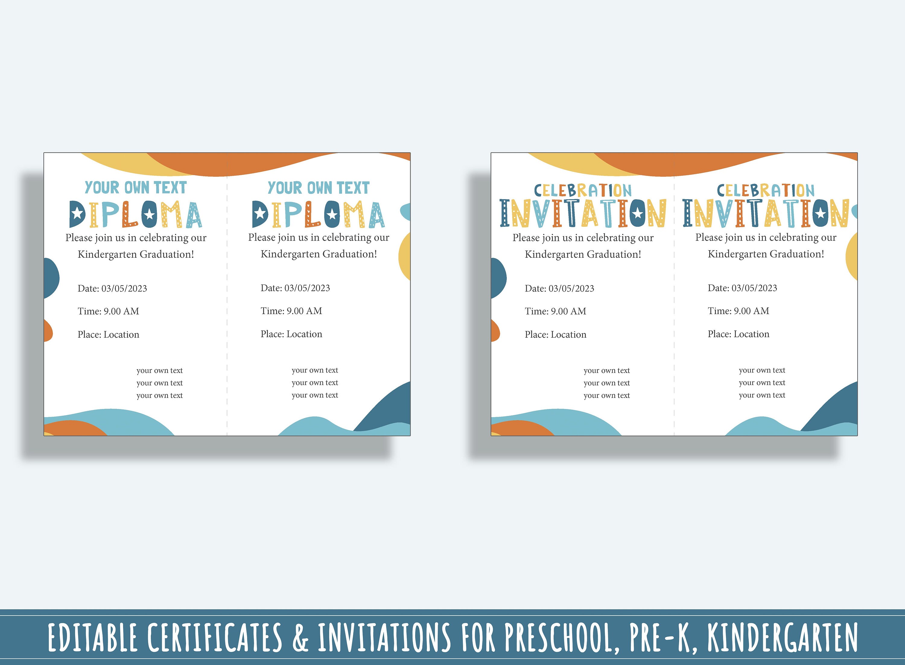 Customizable Modern Diplomas, Certificates, and Invitations for ...