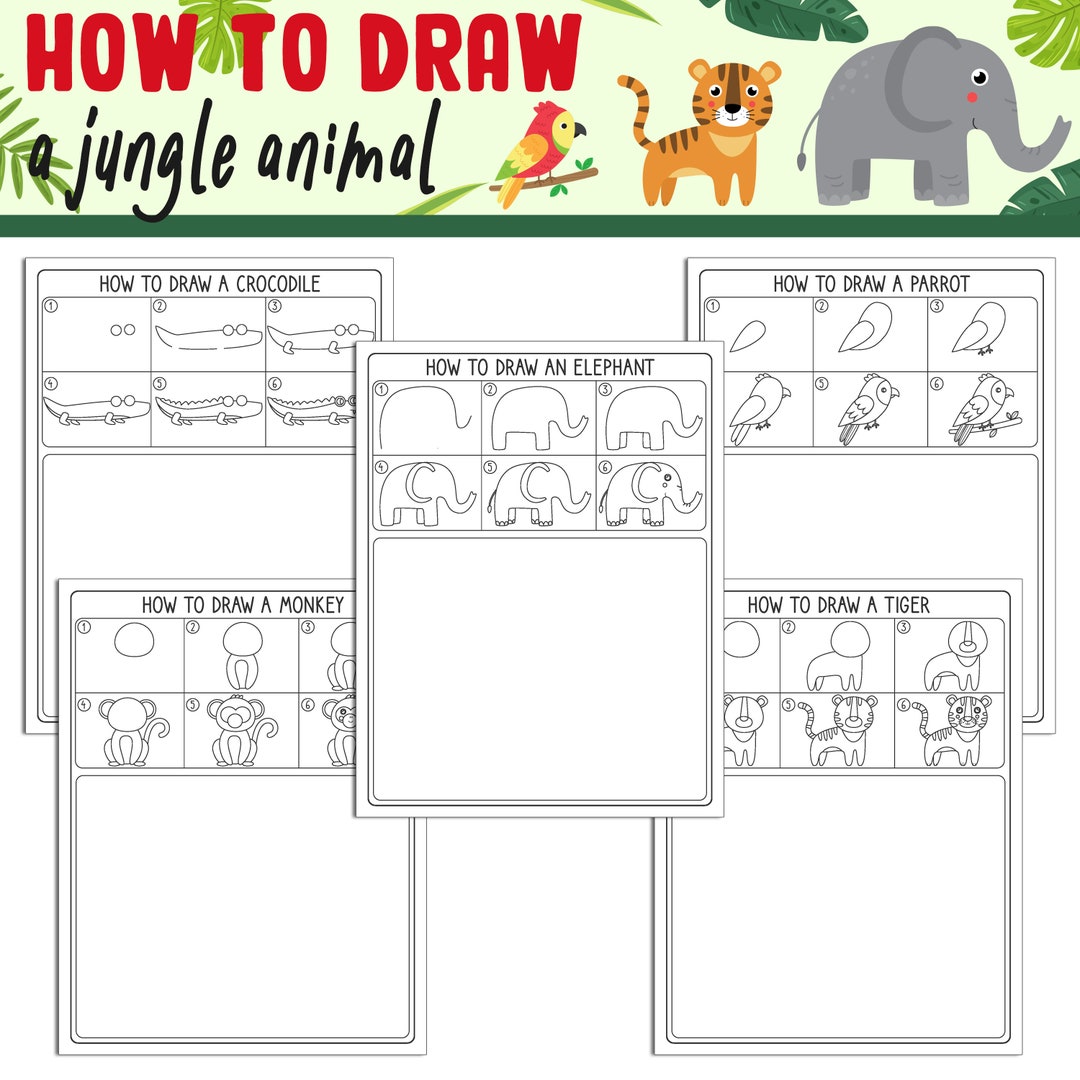 Learn How to Draw a Jungle Animal: Directed Drawing Step by Step ...