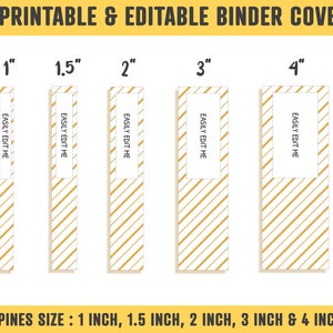 Binder Covers White and Gold, 10 Printable & Editable Binder Covers ...