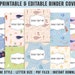 Binder Cover Animal, 10 Printable/editable Coversspines, Binder Inserts ...