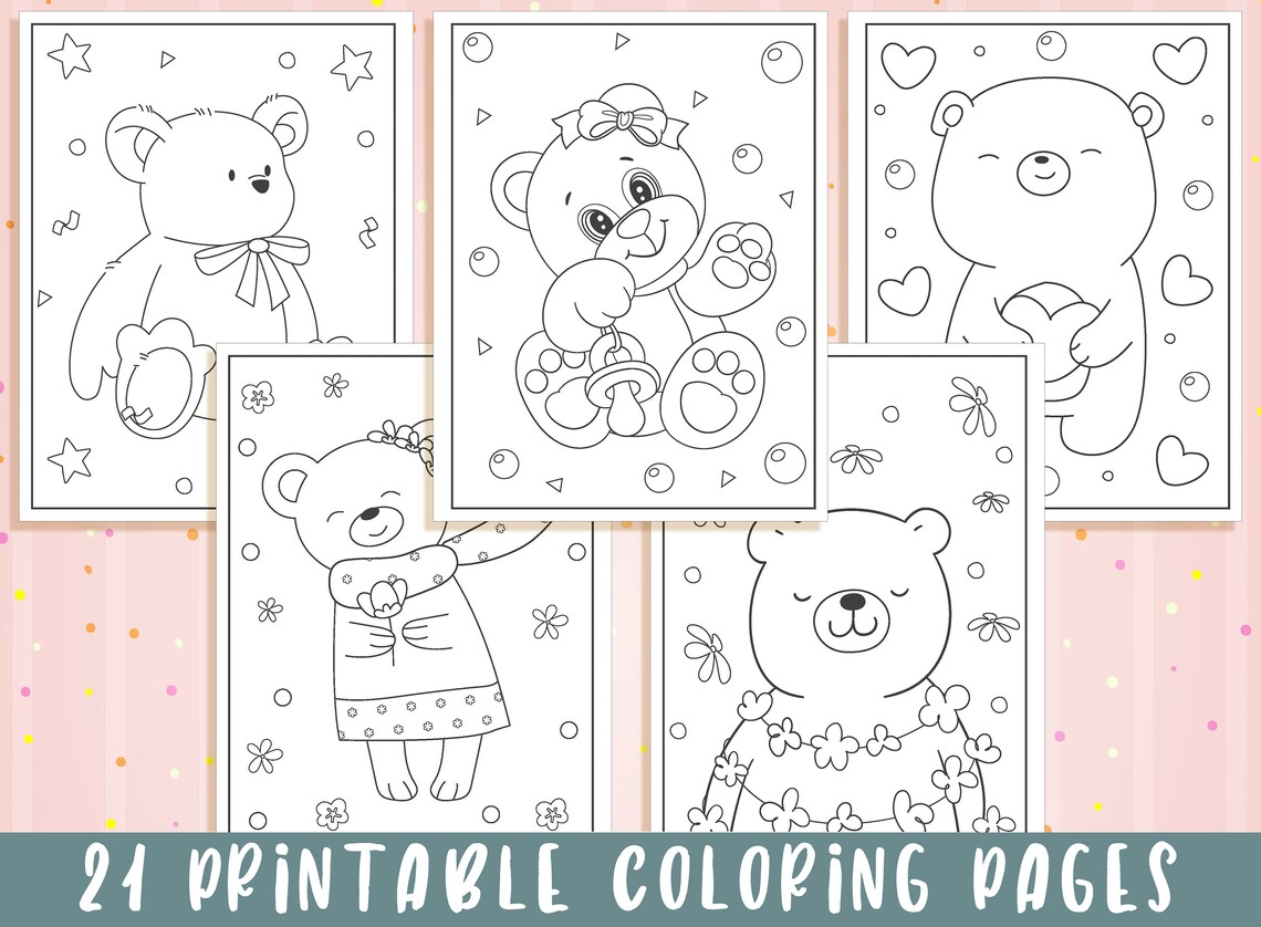 Bear Coloring Pages 21 Printable Bear Coloring Pages for Kids, Boys ...