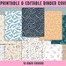 Decorative Floral Binder Cover, 10 Printable/editable Binder Covers ...