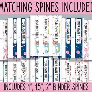 10 Editable Lollipops/candy Canes Binder Covers, Includes 1,1.5,2 ...