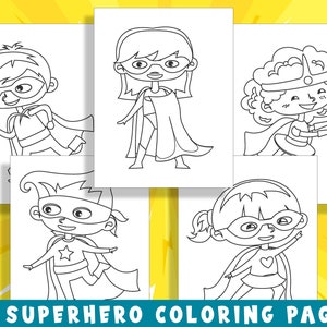 Superhero Coloring Pages: 25 Fun Activity Sheets for Preschool and ...