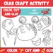 Cute Crab Craft Activity Color Cut and Glue for Prek to - Etsy