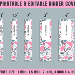 Dots and Hearts Binder Cover, 10 Printable/editable Binder Covers ...