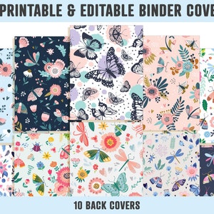 Binder Cover Printable, 10 Covers+spines, Binder Insert, Planner Cover ...
