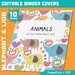 10 Editable Baby Elephant & Lion Binder Covers, Includes 1, 1.5, 2 ...