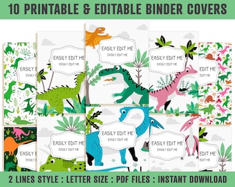 Dinosaur Binder Cover - Etsy