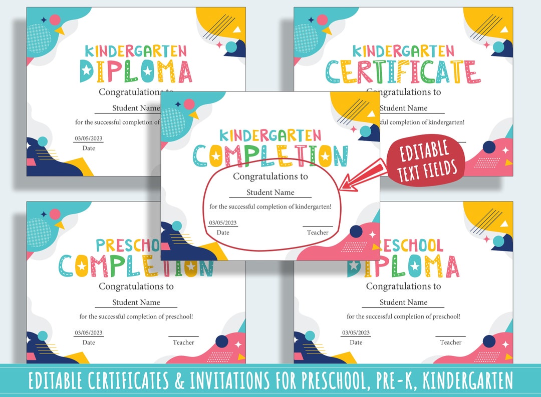 Diploma, Certificate, and Invitation Collection: 37 Editable Pages for ...