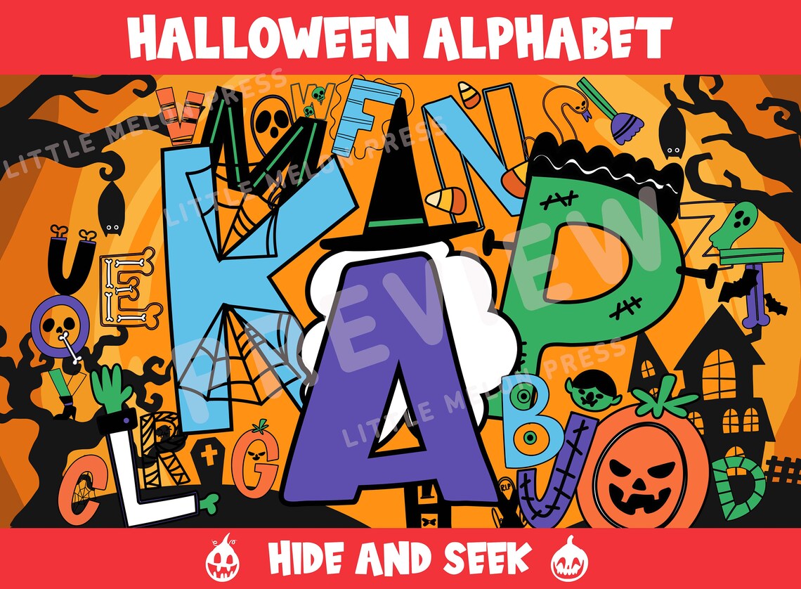Halloween Alphabet Activities, Spooky ABC Crafts, 53 Pages, A-Z, Color ...