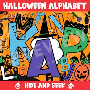 Halloween Alphabet Activities, Spooky ABC Crafts, 53 Pages, A-Z, Color ...