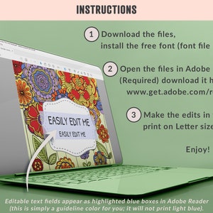 Flower Binder Cover Templates, 10 Printable & Editable Binder Covers ...