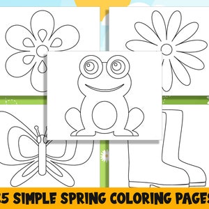 Simple Spring Coloring Pages: 25 Fun Designs for Preschool ...
