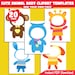 Animal Body Clipart Templates: Add Your Own Photo Face, Fun Cutouts for ...