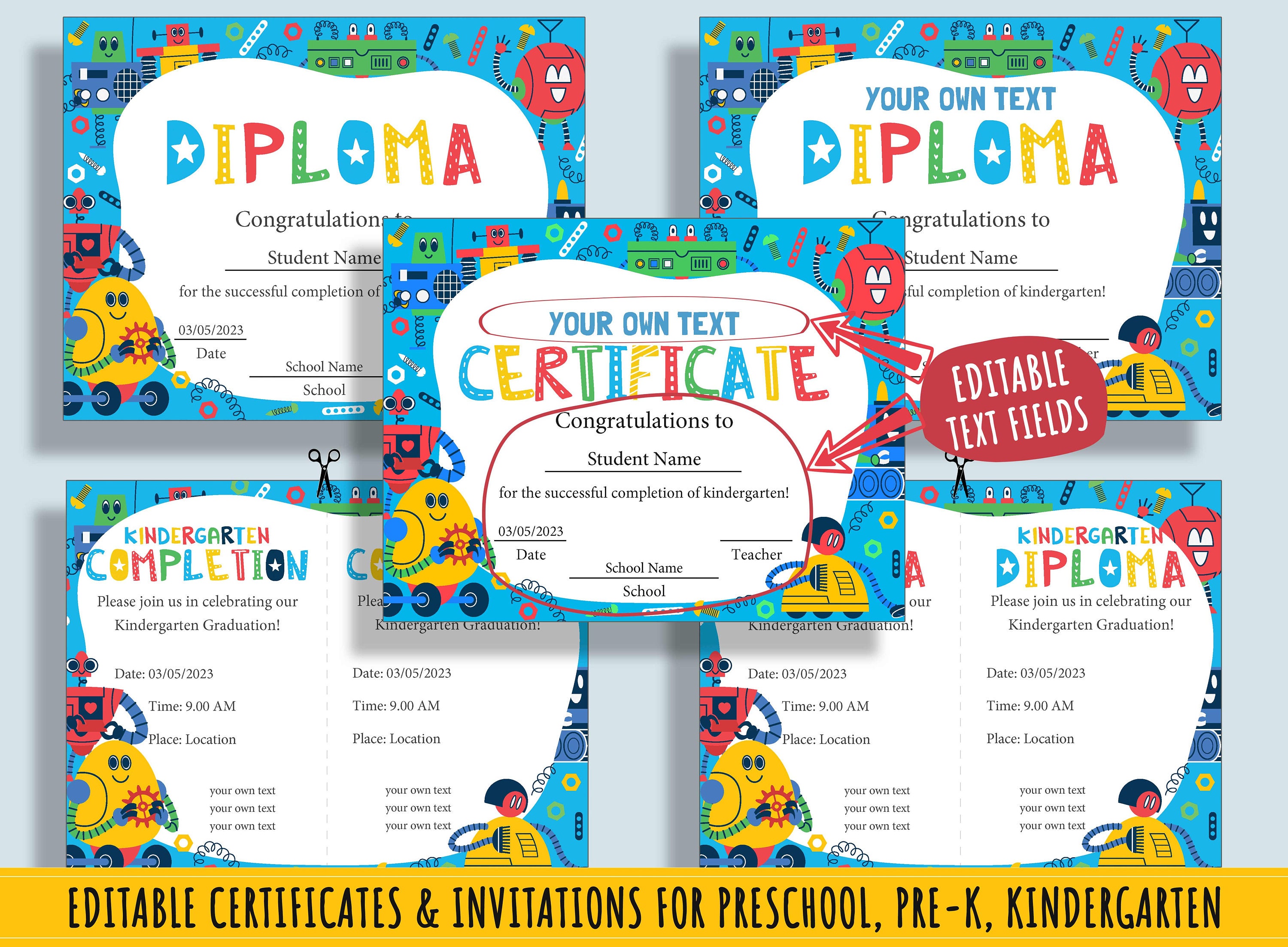 Little Learner's Diploma Certificate Invitation - Etsy