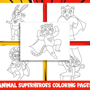 Animal Superheroes Coloring Pages: 20 Epic Designs for Kids With Fun ...
