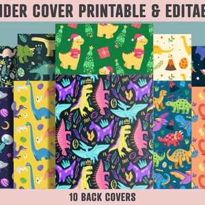 Binder Cover Printable, 10 Covers+spines, Printable, Editable, Teacher ...