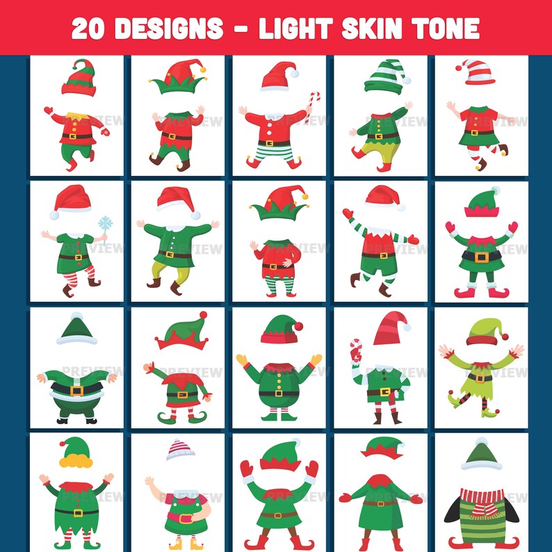 Make Your Own Elf Crafts, Christmas Add Your Face Body Templates, 20 ...