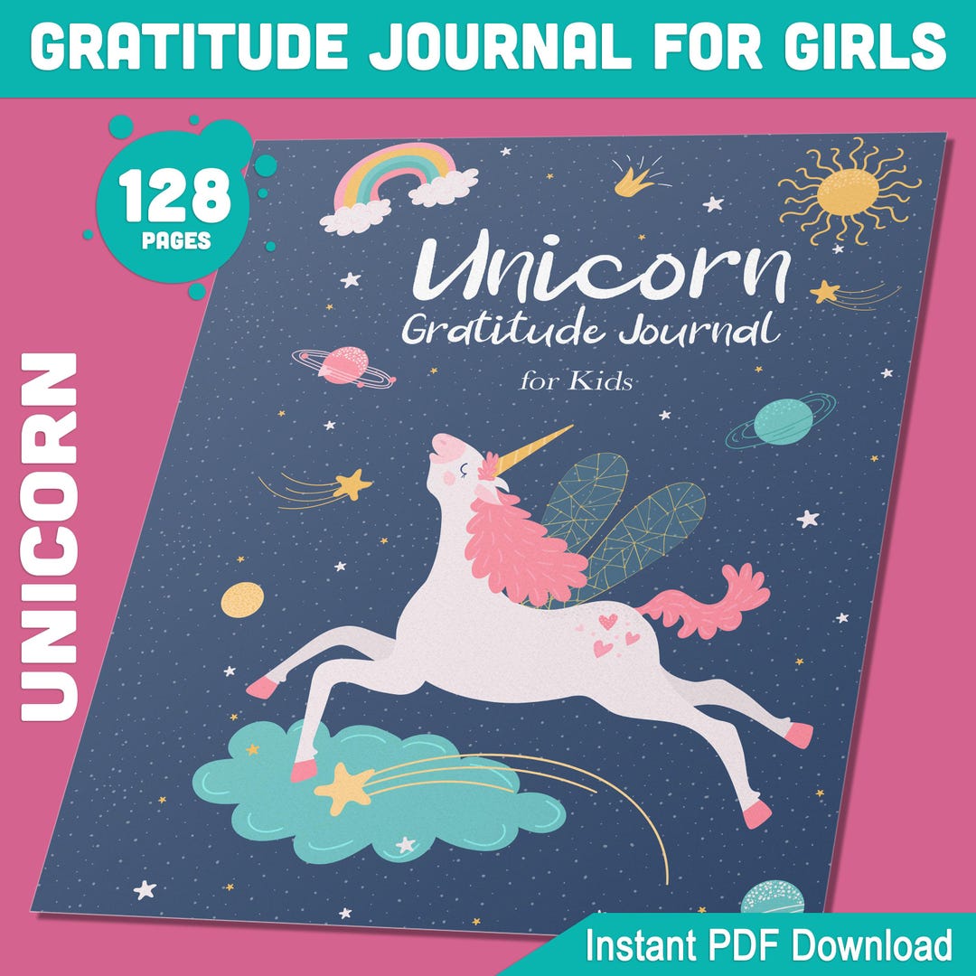 Unicorn Gratitude Journal for Kids/girls: 128 Unique Pages With Magical ...