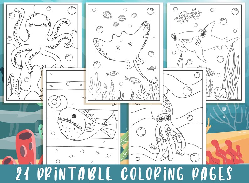 Under the Sea Coloring Pages: 21 Fun Sea Life Designs for Kids ...
