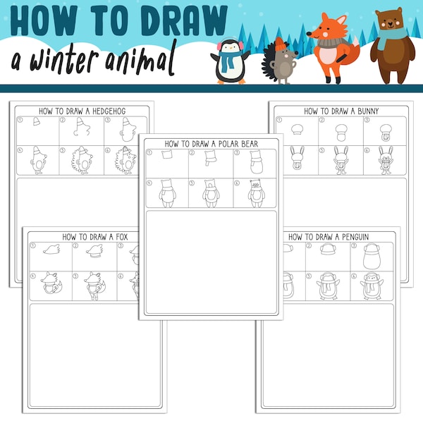 Directed Drawing Winter - Etsy UK
