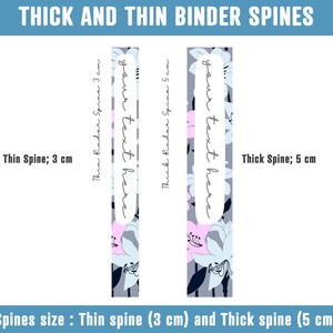 Powerpoint Binder Covers, 10 Printable/editable Flower Botanical Covers ...