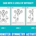 Monster Symmetry Worksheet, Monster Theme Lines of Symmetry Activity ...
