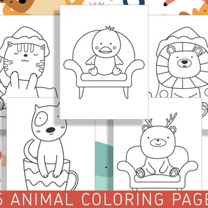 Animal Coloring Pages: 25 Cute and Educational Worksheets for Preschool ...