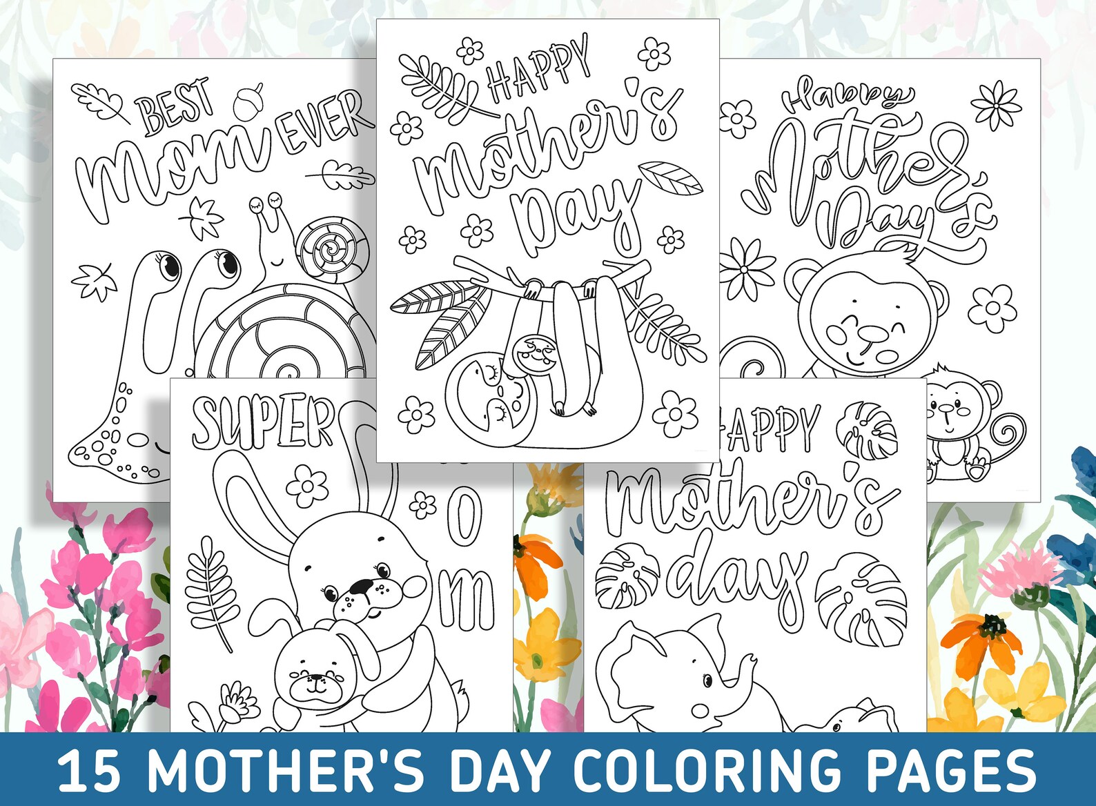 15 Heartwarming Mother's Day Coloring Pages to Show Mom Your Love, PDF ...