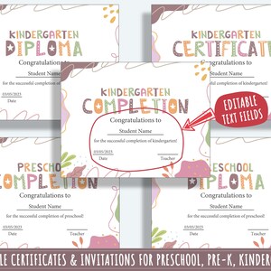 37 Pages of Customizable Diploma, Certificate, and Invitation Templates ...