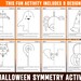 Halloween Symmetry Worksheet, Ghost, Halloween, Cauldron Lines of ...