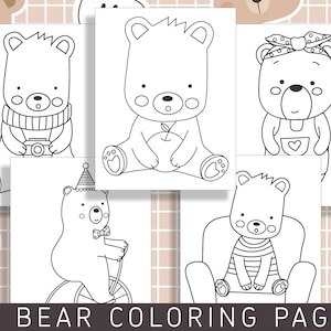 25 Adorable Bear Coloring Pages for Preschool and Kindergarten Kids ...