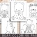 25 Adorable Bear Coloring Pages for Preschool and Kindergarten Kids ...