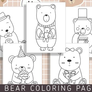25 Adorable Bear Coloring Pages for Preschool and Kindergarten Kids ...