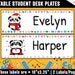 Student Desk Plates, 30 Printable/editable Panda Bear Classroom Name ...