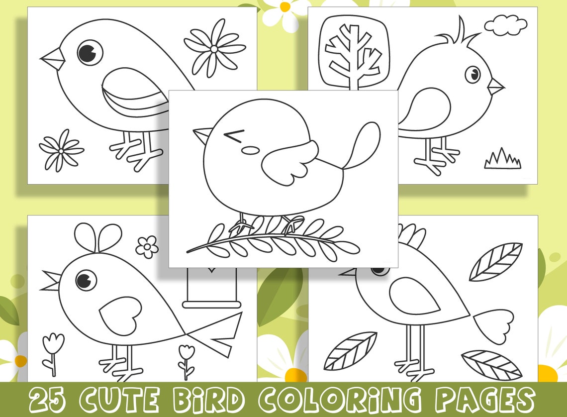 Cute Bird Coloring Pages: 25 Adorable Designs for Preschool and ...
