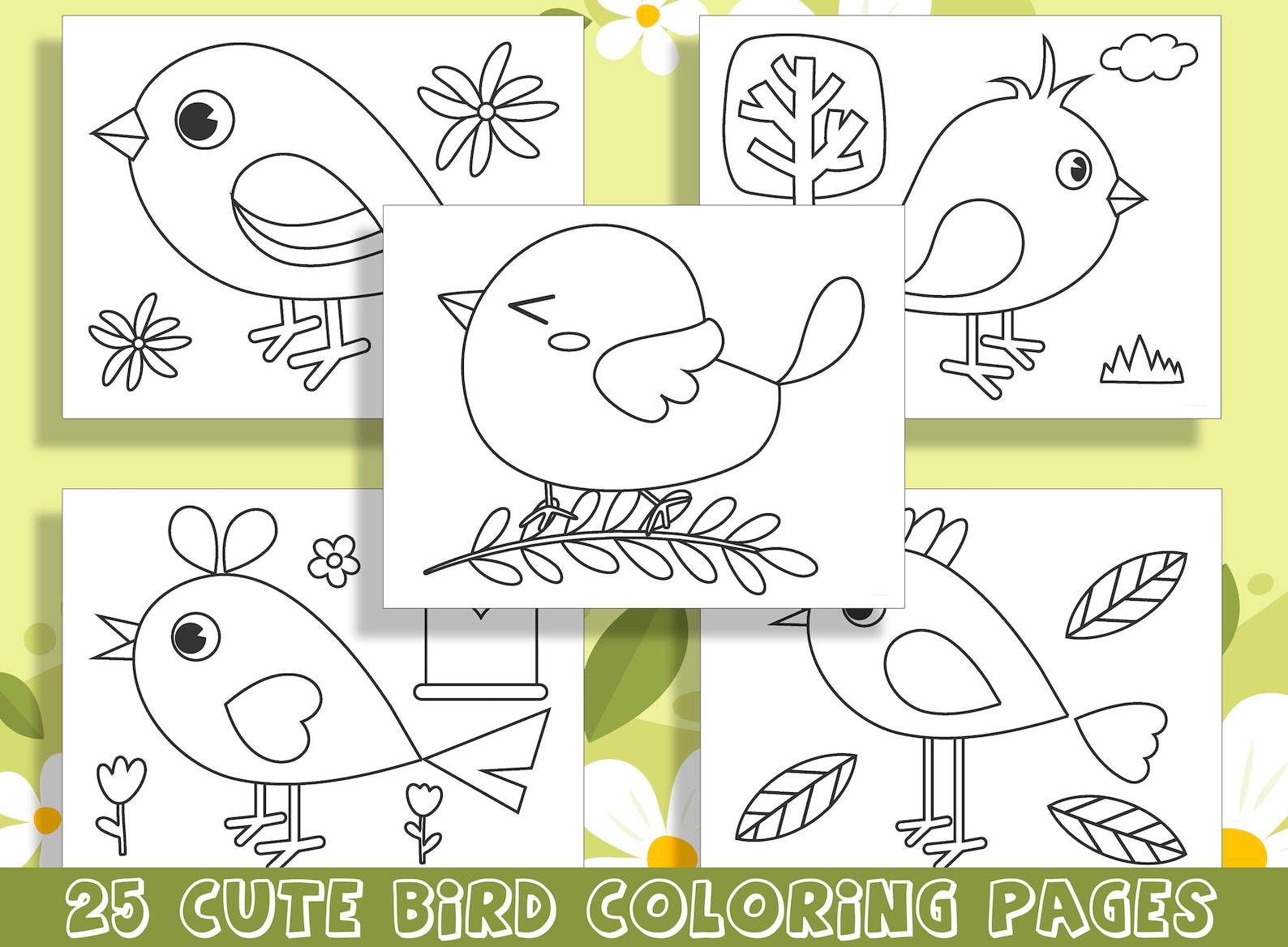 Cute Bird Coloring Pages: 25 Adorable Designs for Preschool and ...
