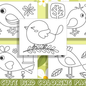 Cute Bird Coloring Pages: 25 Adorable Coloring Book Designs for ...