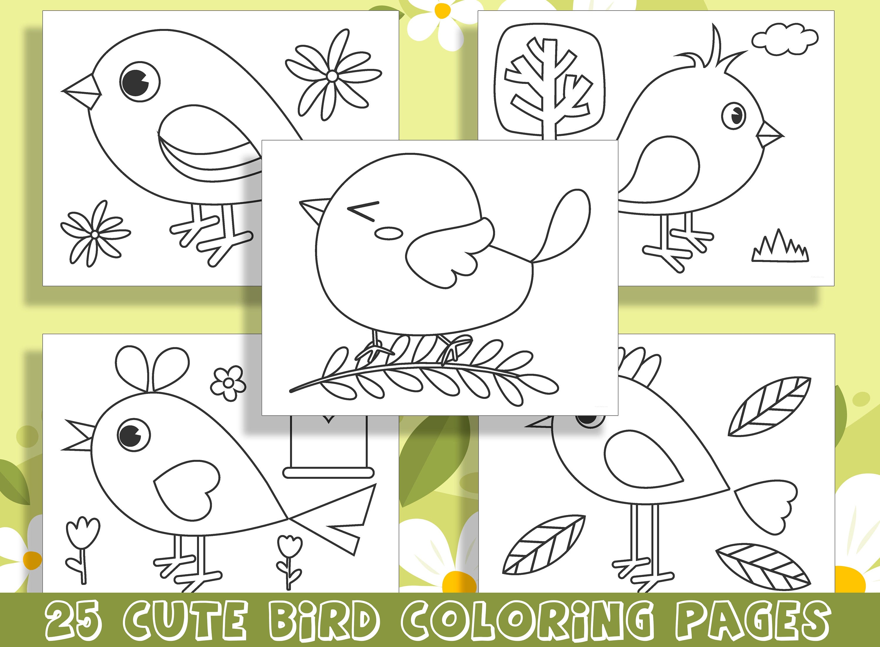 Cute Bird Coloring Pages: 25 Adorable Designs for Preschool and ...