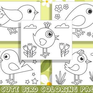 Cute Bird Coloring Pages: 25 Adorable Coloring Book Designs for ...