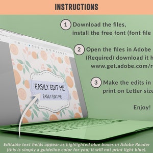 Tropical Fruits and Berries Binder Cover, 10 Printable & Editable ...