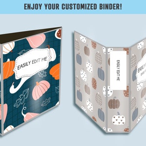 Pumpkins Binder Cover, 10 Printable/editable Binder Covers+spines ...