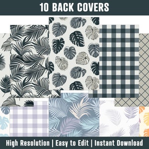 Powerpoint Binder Covers, 10 Printable/editable Tropical Pattern Covers ...
