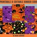 Halloween Cartoon Trick or Treat Binder Cover, 10 Printable & Editable ...