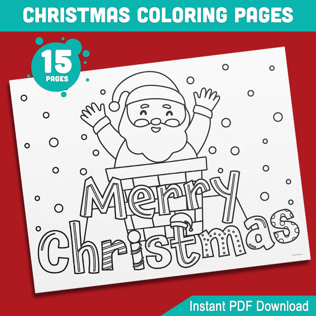 15 Merry Christmas Coloring Pages for Preschool & Kindergarten – High ...