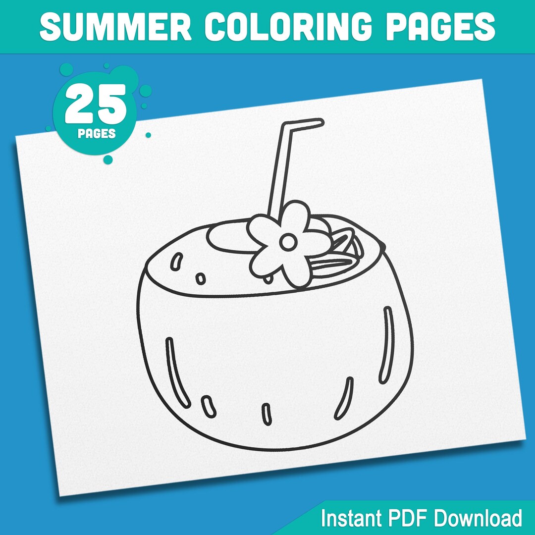 Summer Coloring Pages: 25 Fun and Engaging High-resolution Sheets for ...